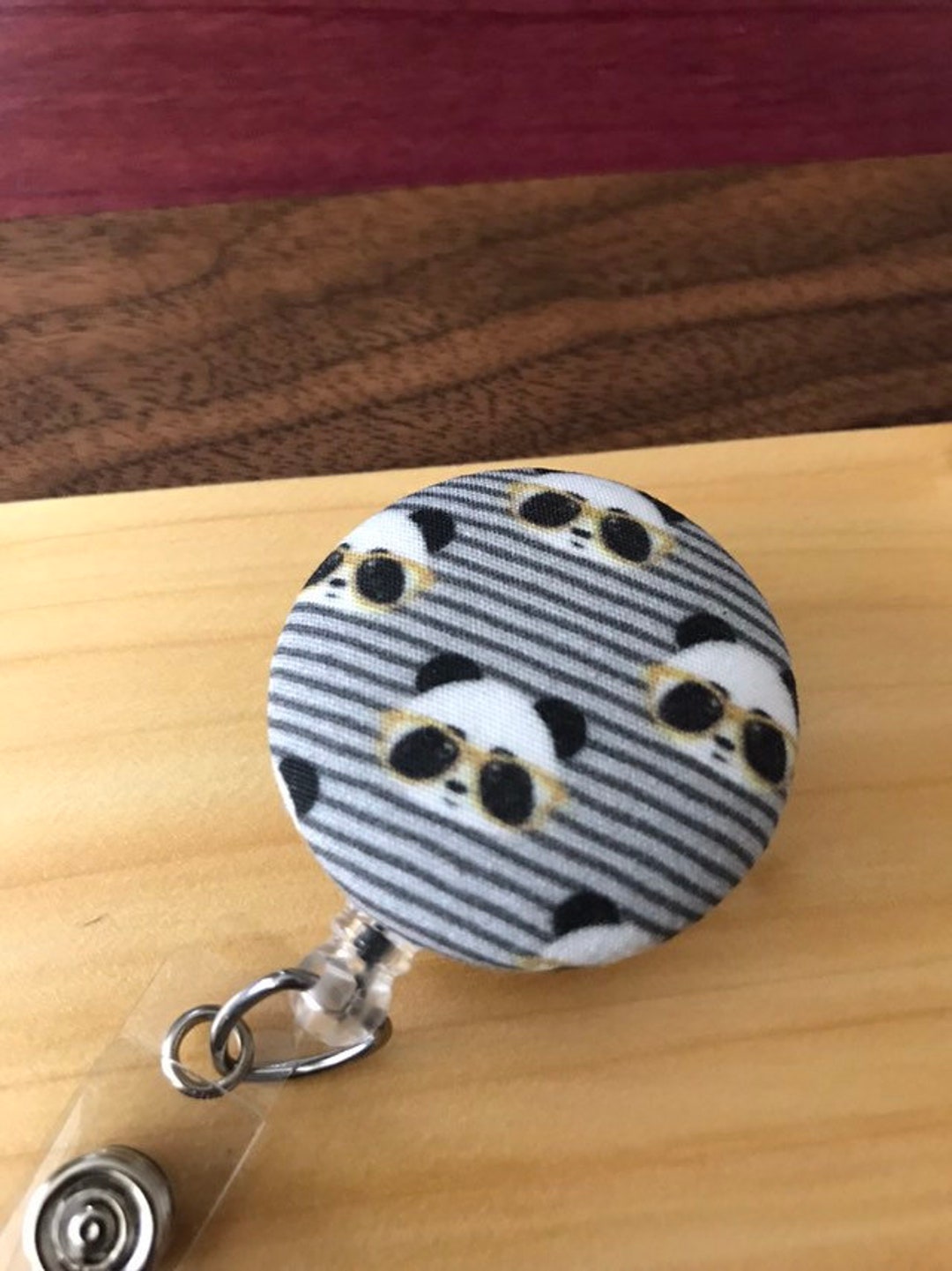 Panda Badge Reel - Nerdy Gifts - ID Badge Reel - Etsy