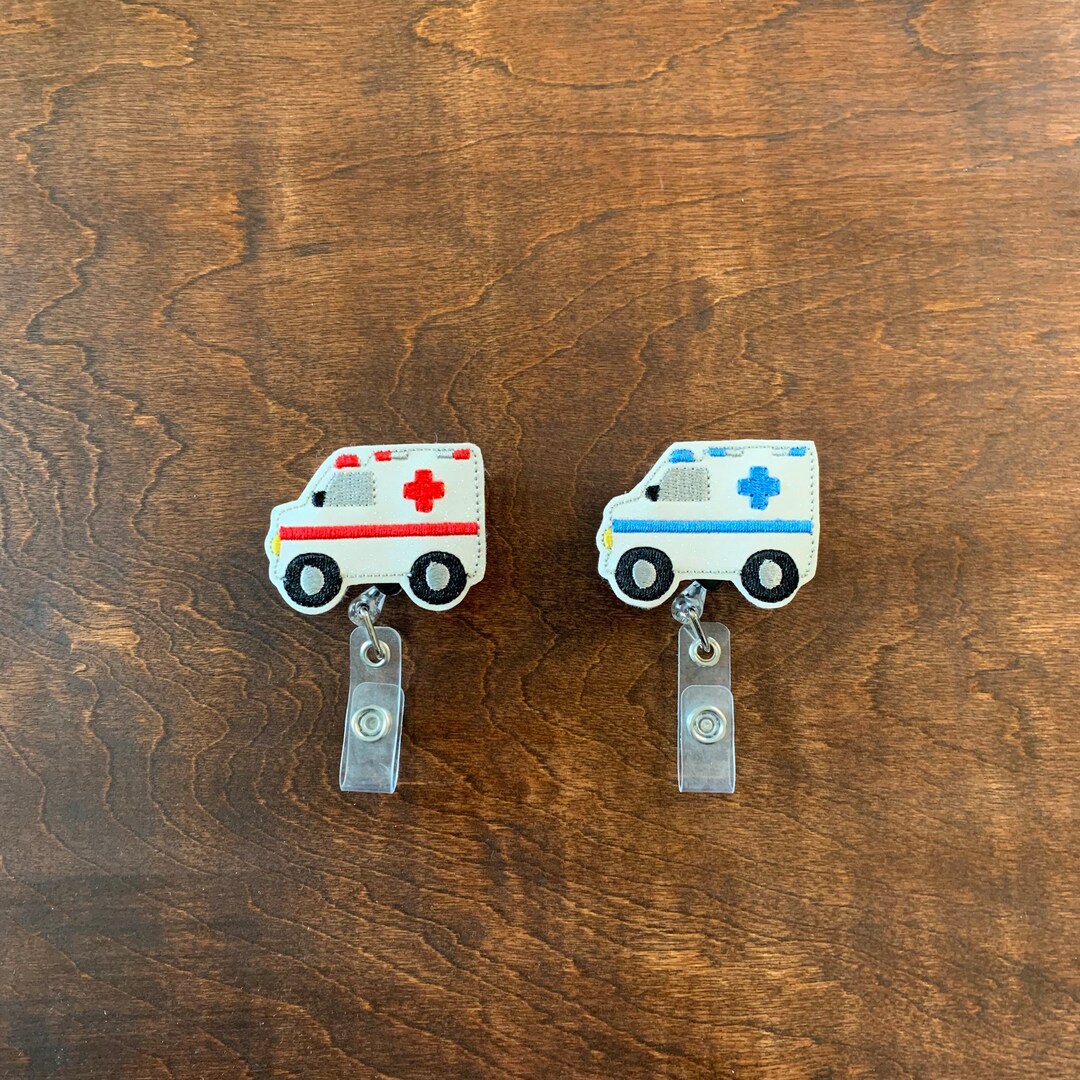 Ambulance Badge Reel, Last One-premade - Etsy