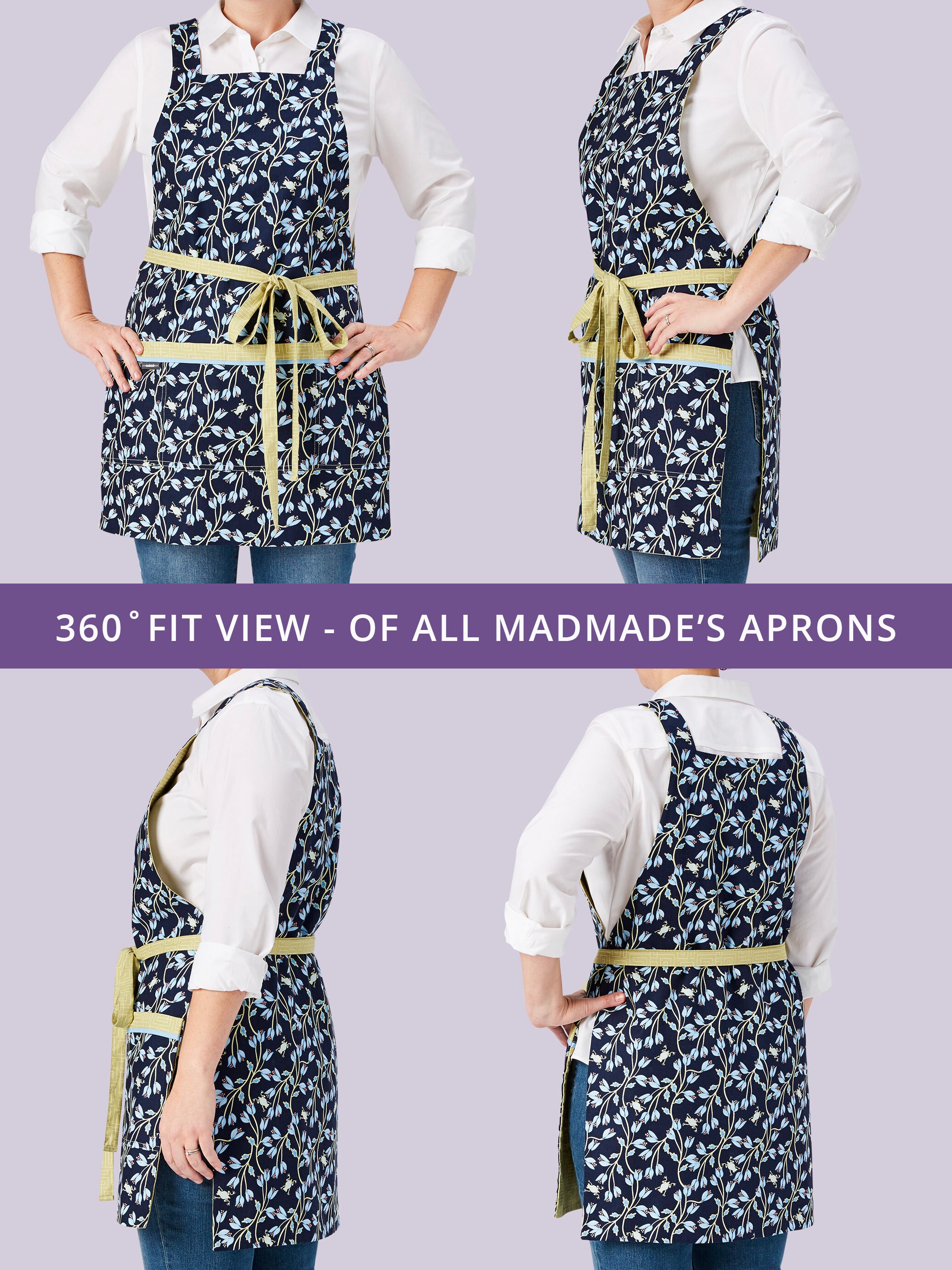 French Country Apron Reversible Apron for Women Retro Apron | Etsy