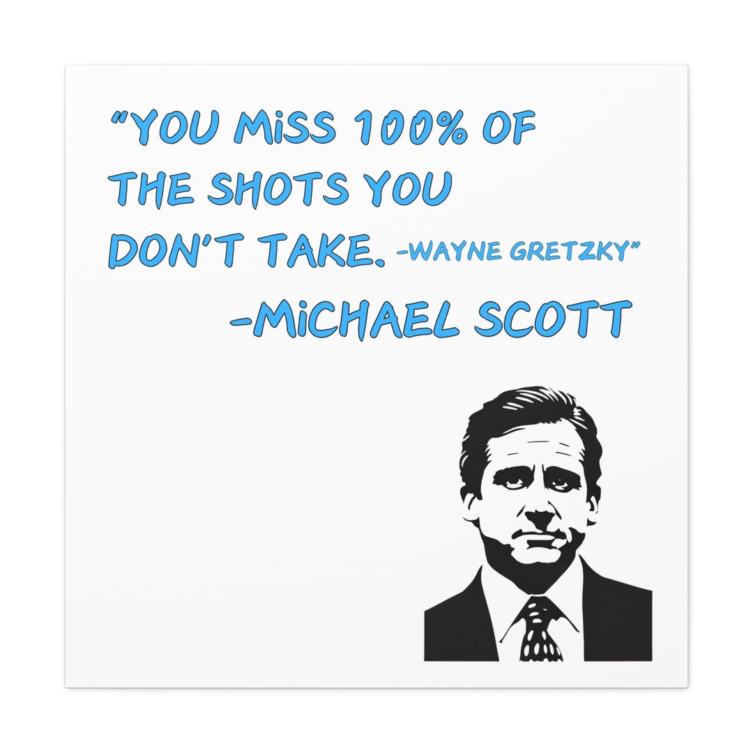 Theoffice, Michael Scott, Wayne Gretzky, Motivational Canvas Art Print ...