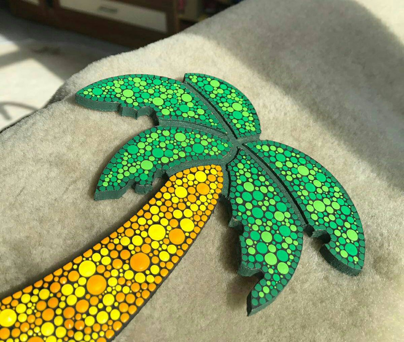 palm-tree-wall-hanging-acrylic-palm-tree-dot-painting-palm-etsy