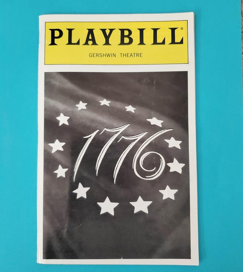 Original Playbill From the Broadway Musical Production of 1776 ...