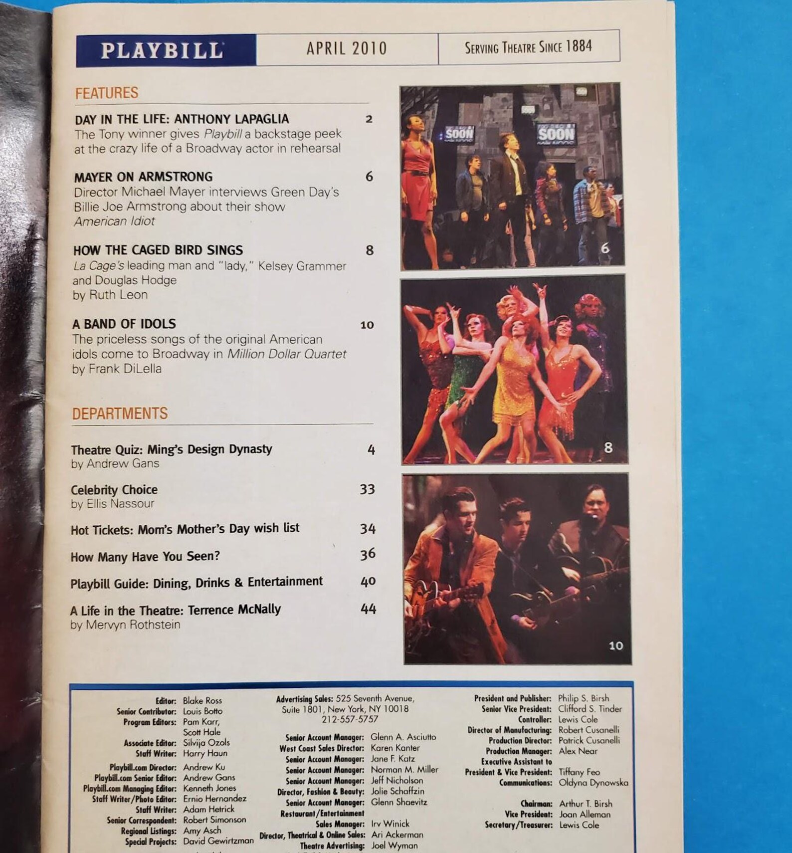 Original Broadway Playbill. LA CAGE Aux FOLLES With Kelsey Grammar ...