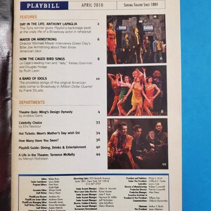 Original Broadway Playbill. LA CAGE Aux FOLLES With Kelsey Grammar ...
