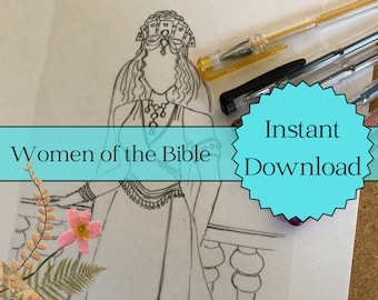 Women of the Bible Clip Art Bundle Ruth, Queen Esther, Mary, Samaritan ...