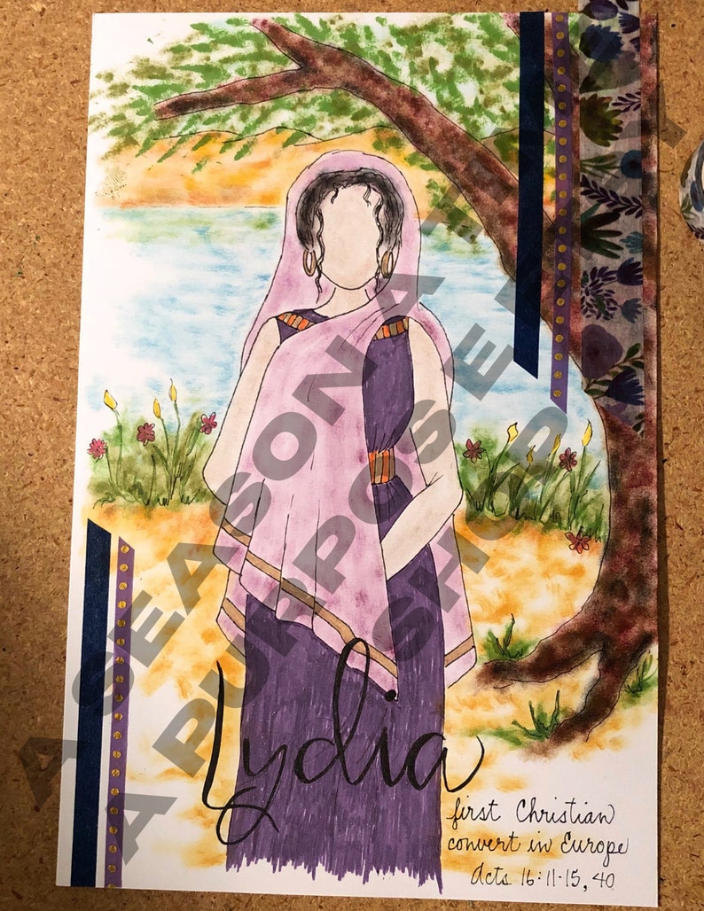 LYDIA - Women of the Bible Art Journaling - Etsy