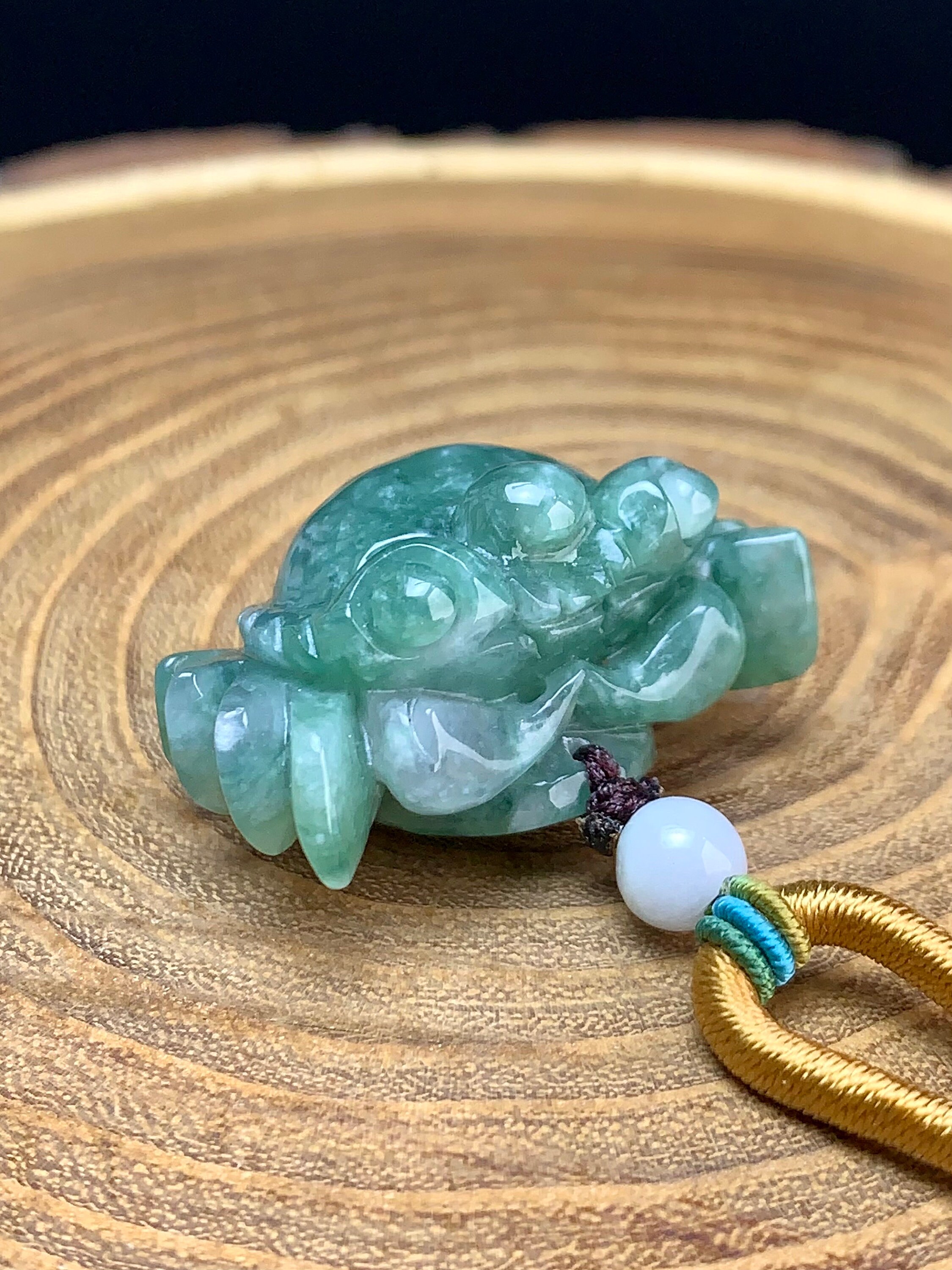 Jade Crab Pendant Natural Blue Grade A Jade Genuine Certificate Jade - Etsy
