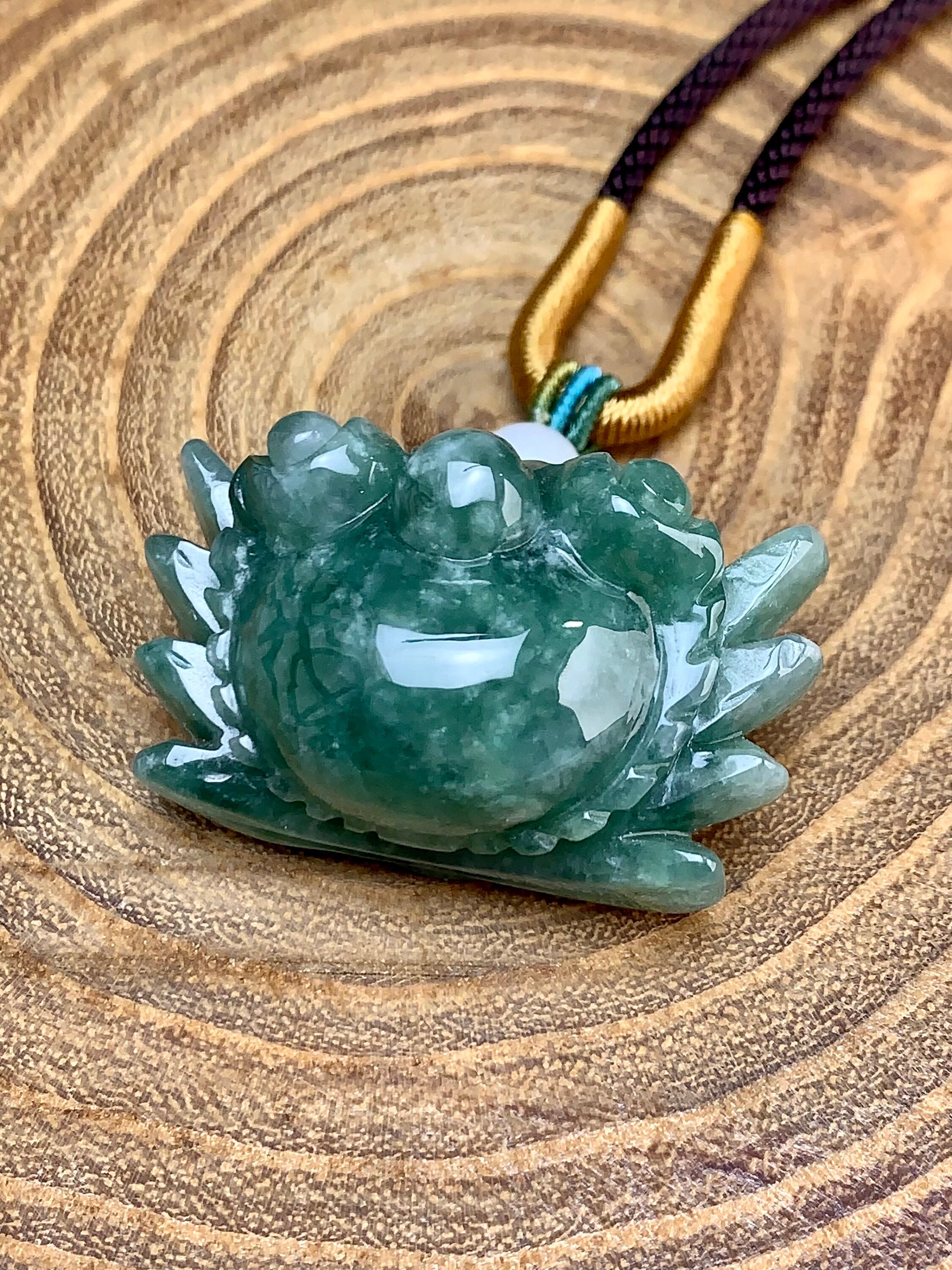 Jade Crab Pendant Natural Blue Grade A Jade Genuine Certificate Jade - Etsy