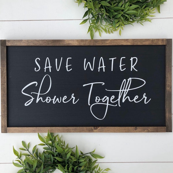 Bathroom Shower Sign - Etsy
