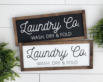 Wood Laundry Sign - Etsy