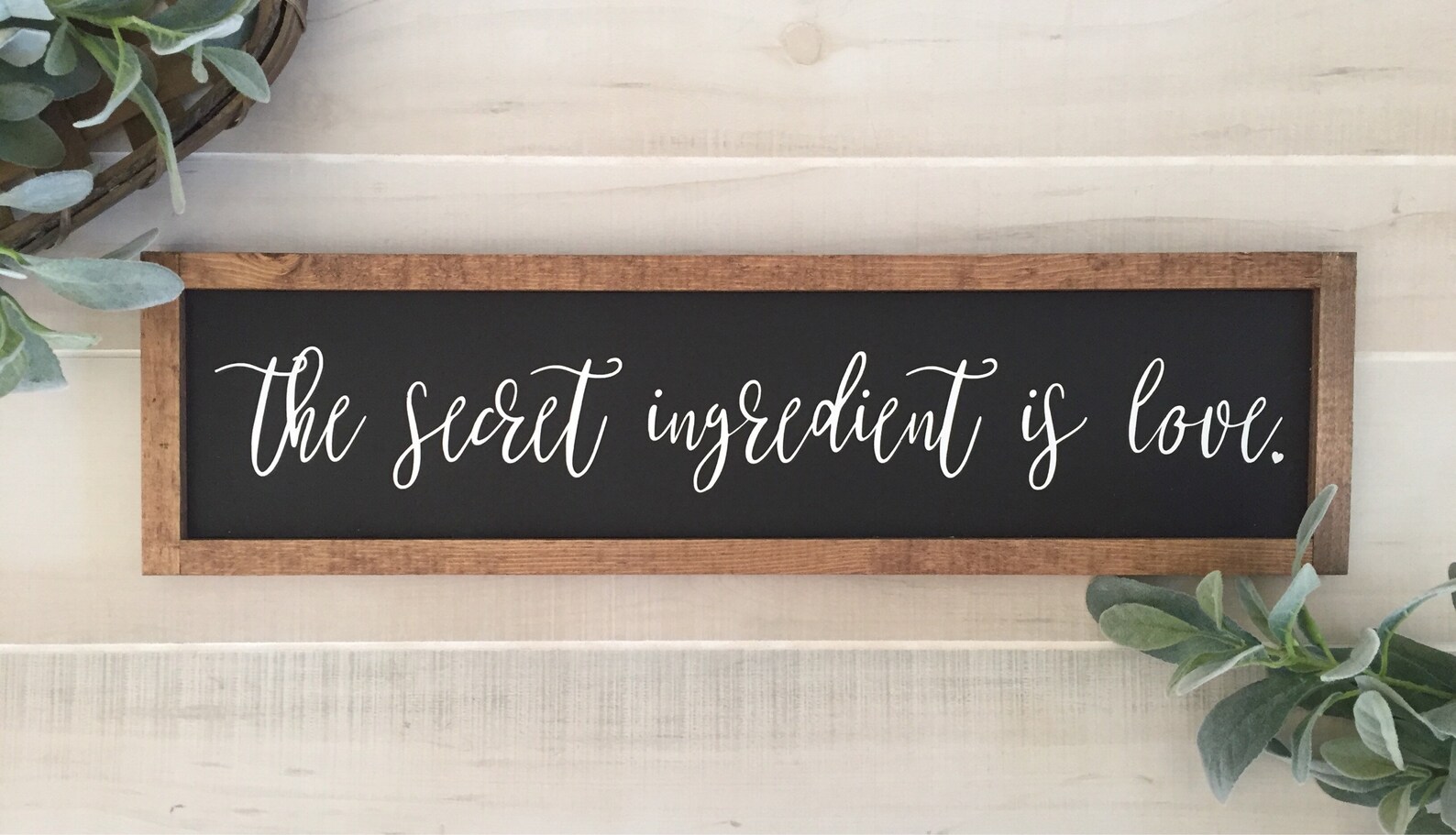 The secret ingredient is love sign / kitchen decor / framed | Etsy