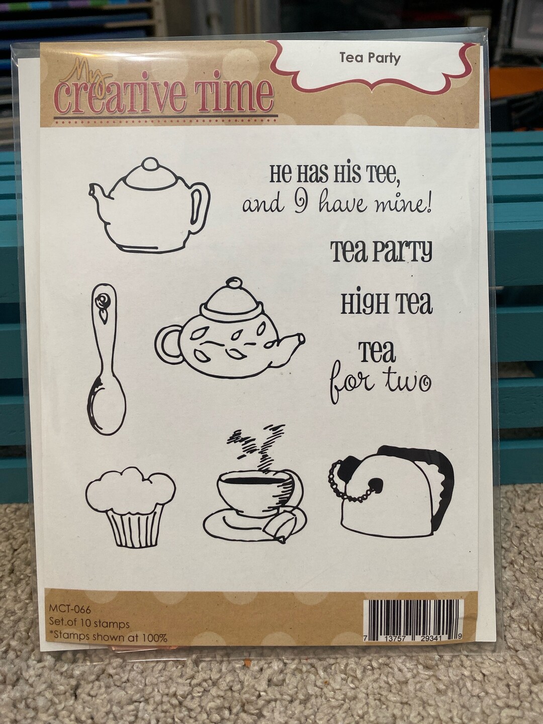 My Creative Time Stamps. Tea Party Stamps - Etsy