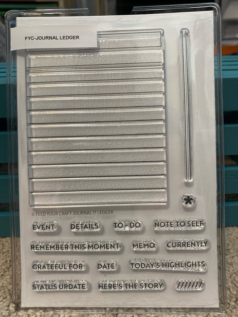 Feed Your Craft Stamp. Journal Ledger - Etsy