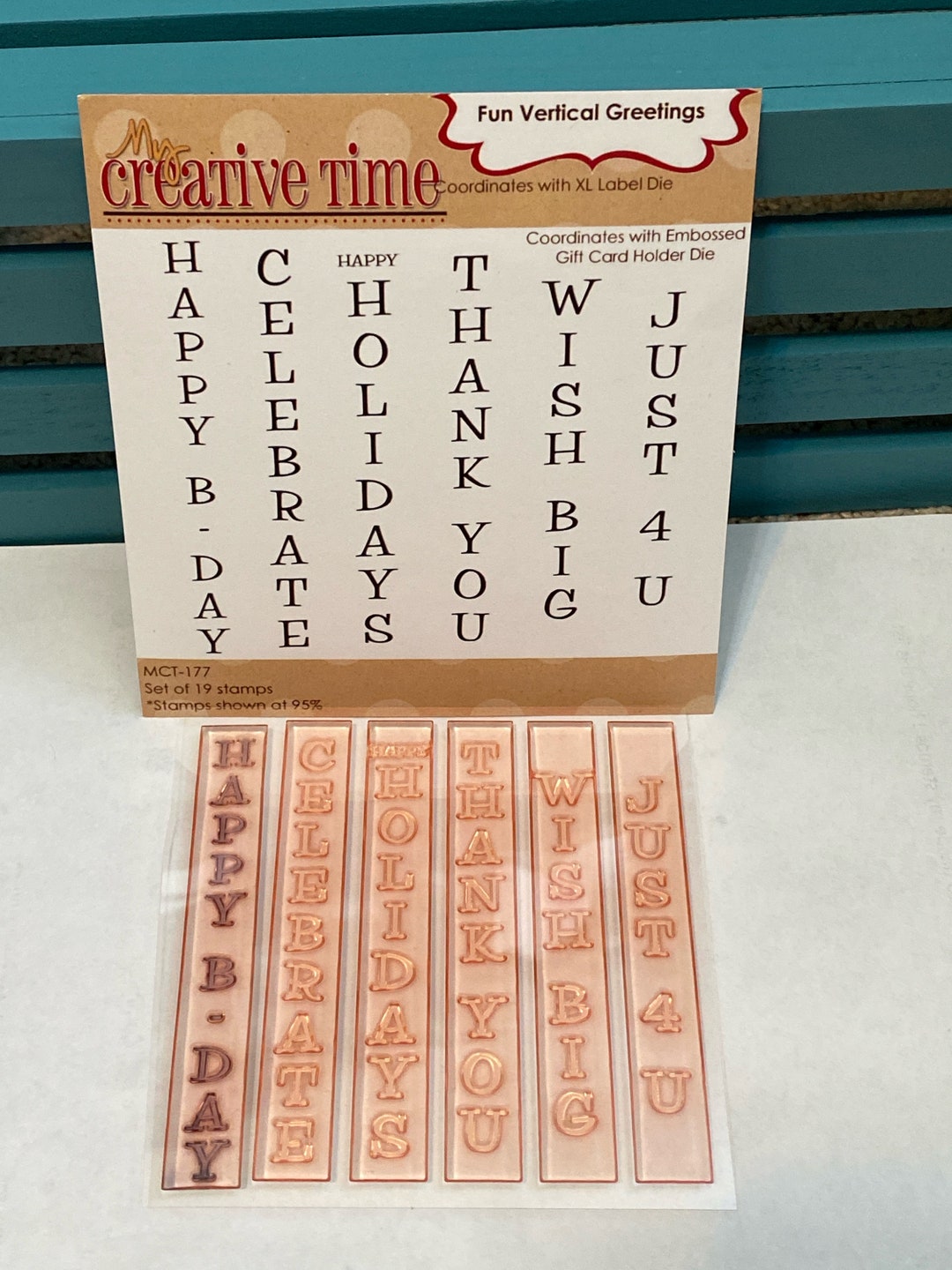 My Creative Time Stamps. Fun Vertical Greetings Stamps - Etsy
