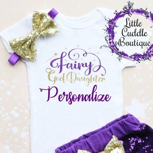 Personalized Fairy God Daughter Baby Shorts Outfit, God Baby Gift ...