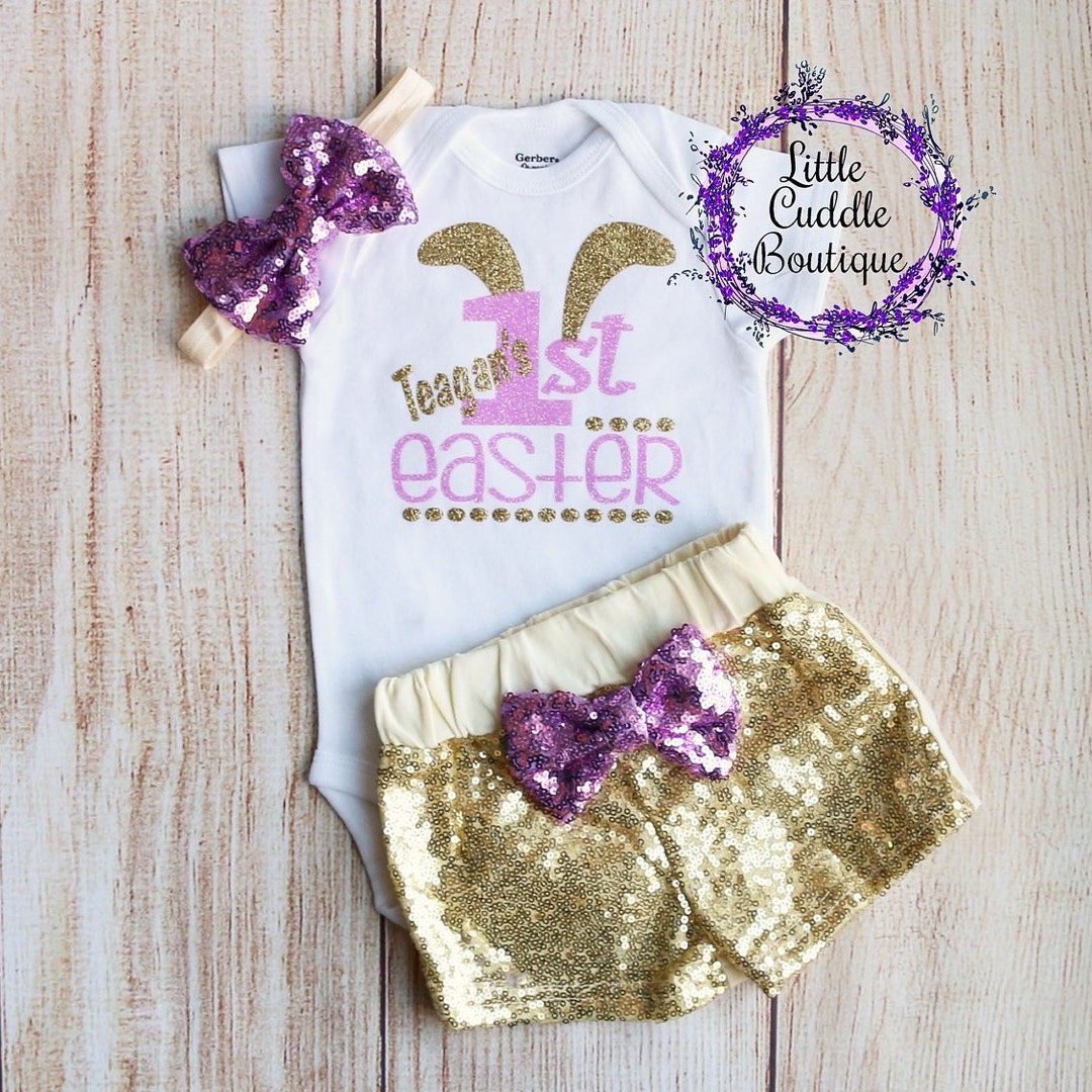 Personalized First Easter Shorts Outfit, Easter Outfit, Easter Shirt ...