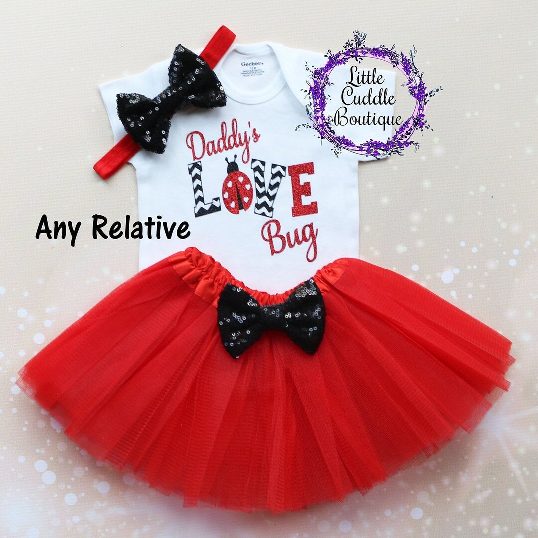 Relative Love Bug Baby Tutu Outfit, Ladybug Outfit, Red Tutu, Lady Bug ...