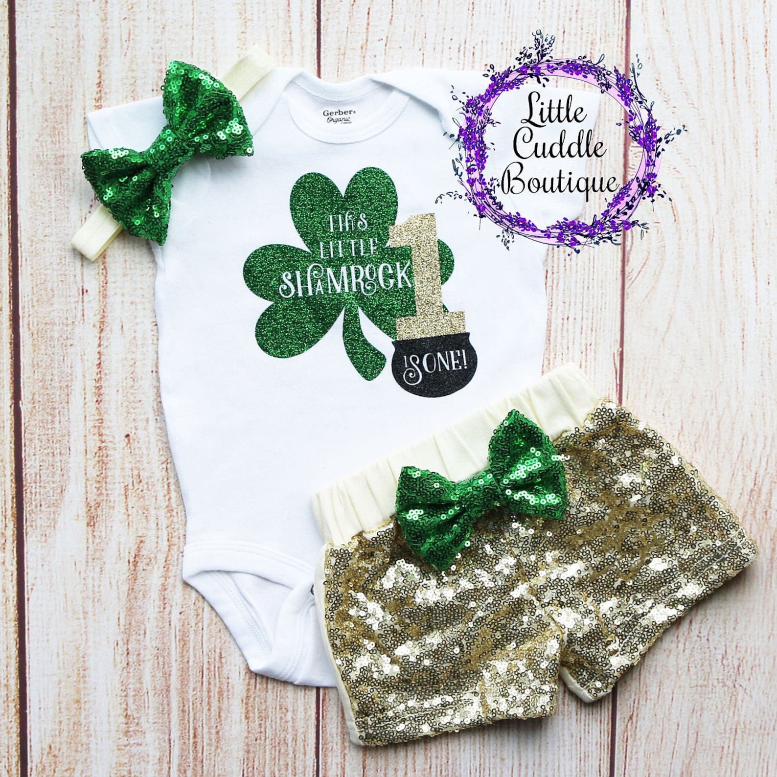 This Little Shamrock is One St. Patrick's Day Birthday Outfit, St ...