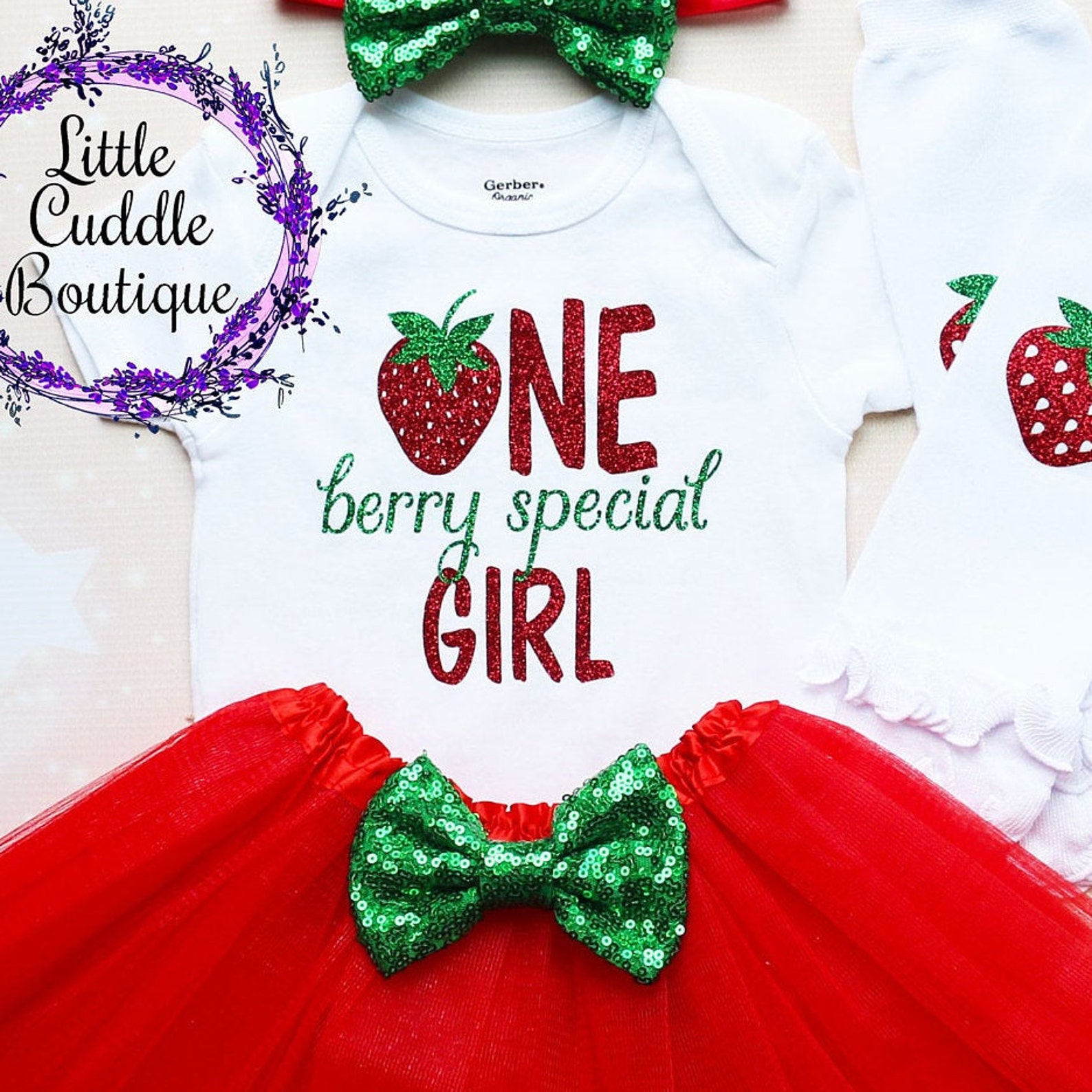 Strawberry First Birthday Tutu Outfit One Berry Special Girl - Etsy