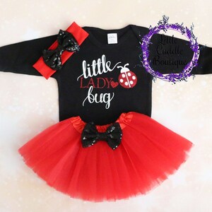 Little Ladybug Baby Tutu Outfit, Ladybug Birthday Outfit, Ladybug ...