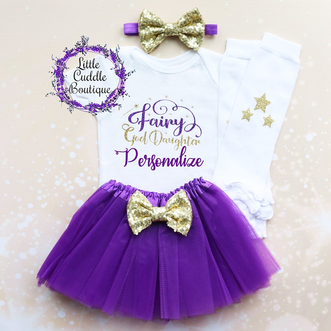 Fairy God Daughter Baby Tutu Outfit, God Baby Gift, Godmother ...