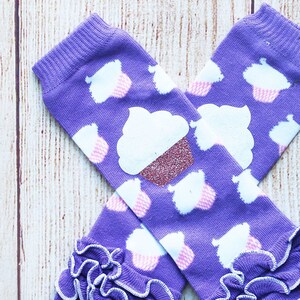 Cupcake Leg Warmers, Purple Leg Warmers, Cupcake Outfit, Photo Prop ...