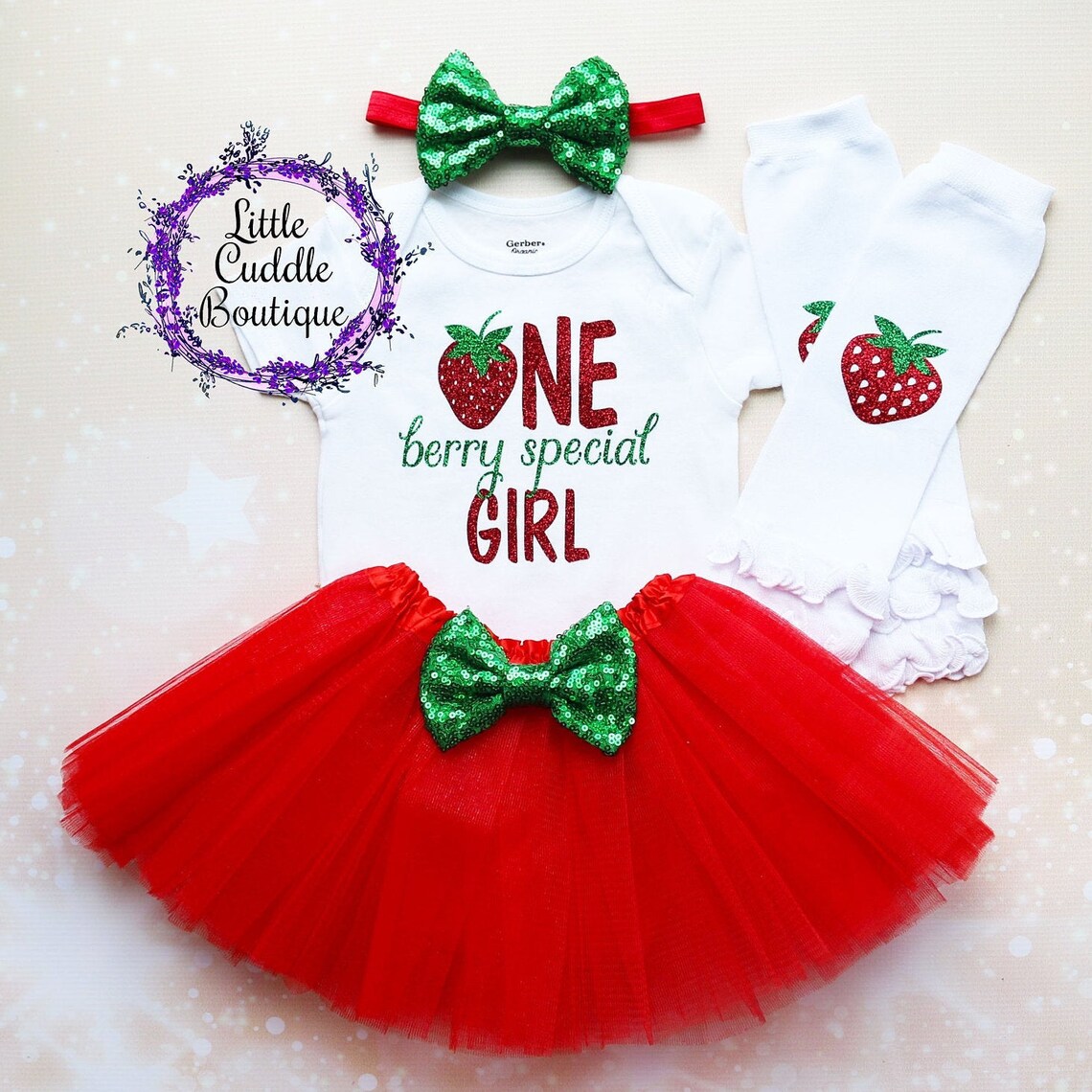 Strawberry First Birthday Tutu Outfit One Berry Special Girl - Etsy