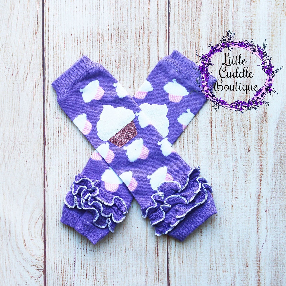 Cupcake Leg Warmers, Purple Leg Warmers, Cupcake Outfit, Photo Prop ...