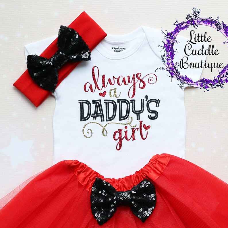 Always A Daddy's Girl Tutu Outfit, 1st Father's Day Outfit, Daddy Gift ...
