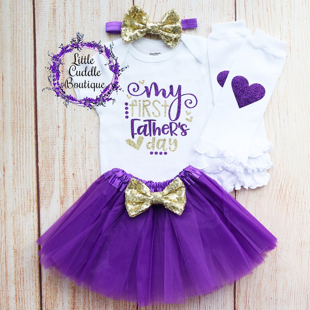 My First Father's Day Tutu Outfit, Daddy is My Hero Tutu Outfit, 1st ...