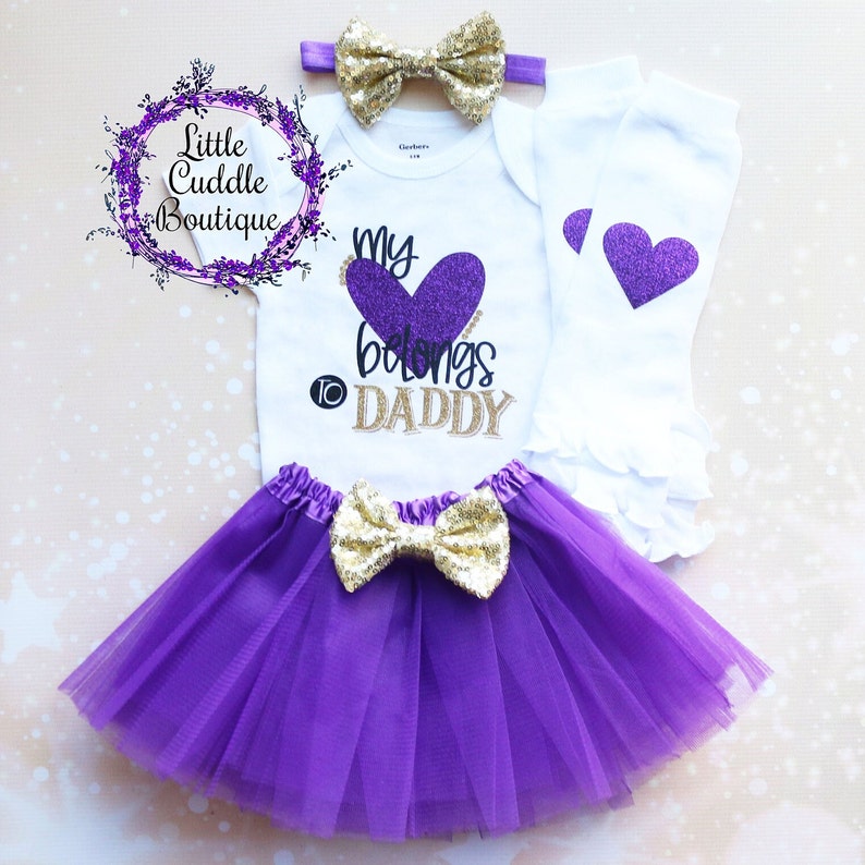 My Heart Belongs to Daddy Tutu Outfit, Cute Daddy Gift, Baby Girl Gift ...