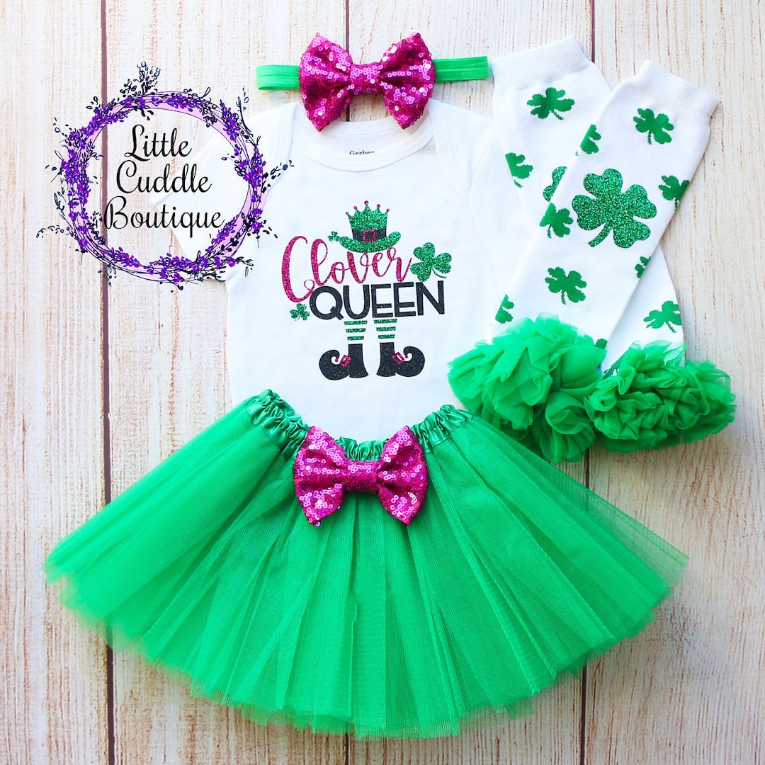 Clover Queen Tutu Outfit, St. Patrick's Day Birthday Outfit, St ...