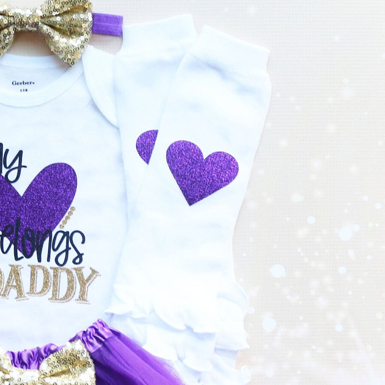 My Heart Belongs to Daddy Tutu Outfit, Cute Daddy Gift, Baby Girl Gift ...