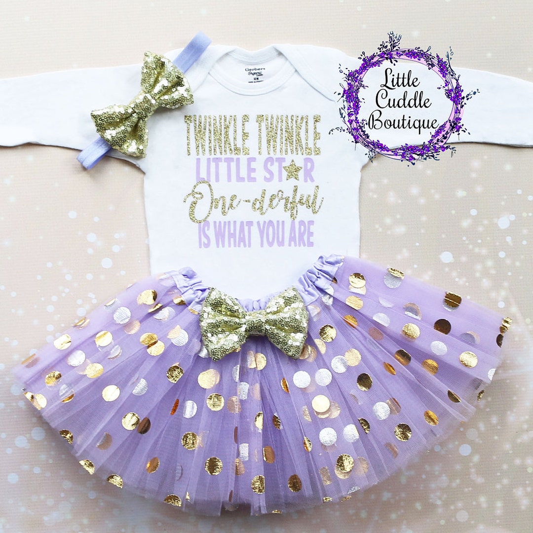 Twinkle Twinkle First Birthday Tutu Outfit, Girl First Birthday Outfit ...