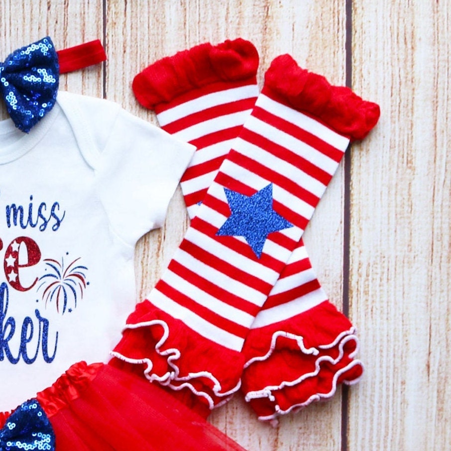 Little Miss Firecracker Tutu Outfit 4th of July First Baby | Etsy