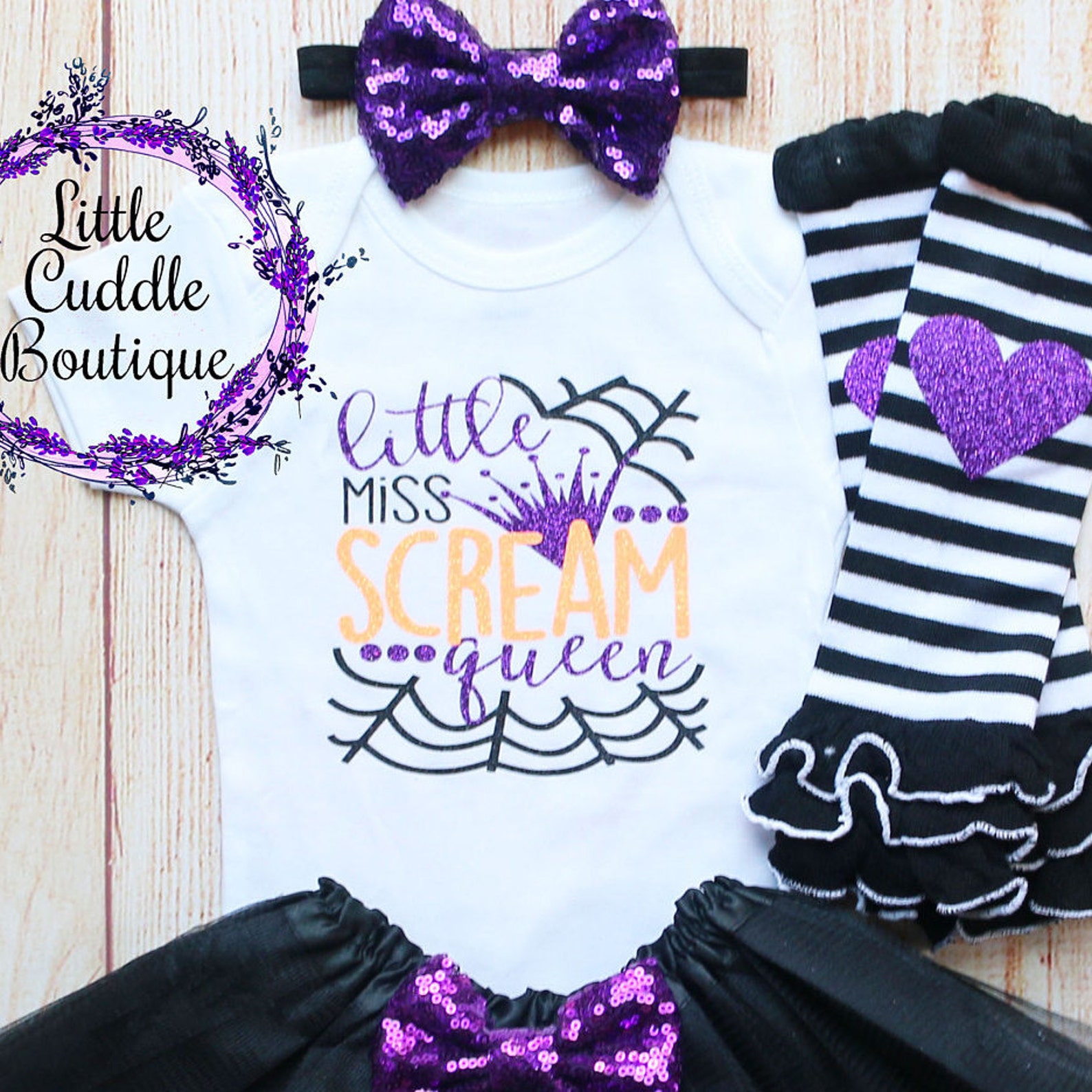 Little Miss Scream Queen Baby Outfit Holiday Baby Outfit | Etsy