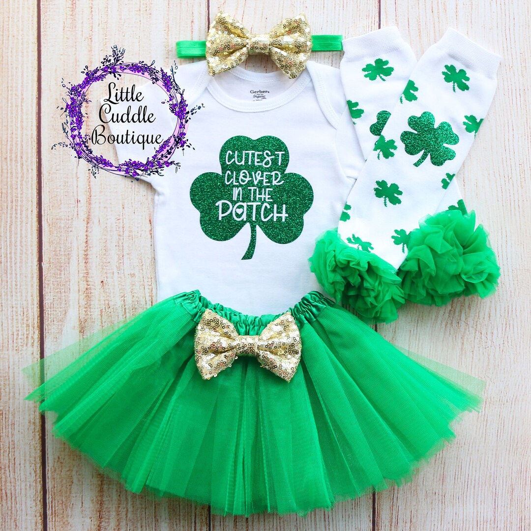 Cutest Clover in the Patch Tutu Outfit, St. Patrick's Day Outfit, St ...