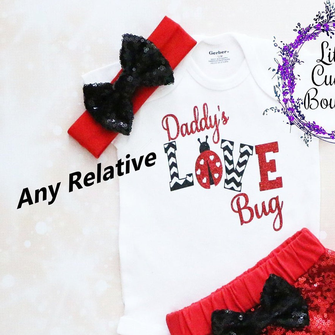 Relative Love Bug Baby Shorts Outfit Ladybug Outfit Sequin - Etsy