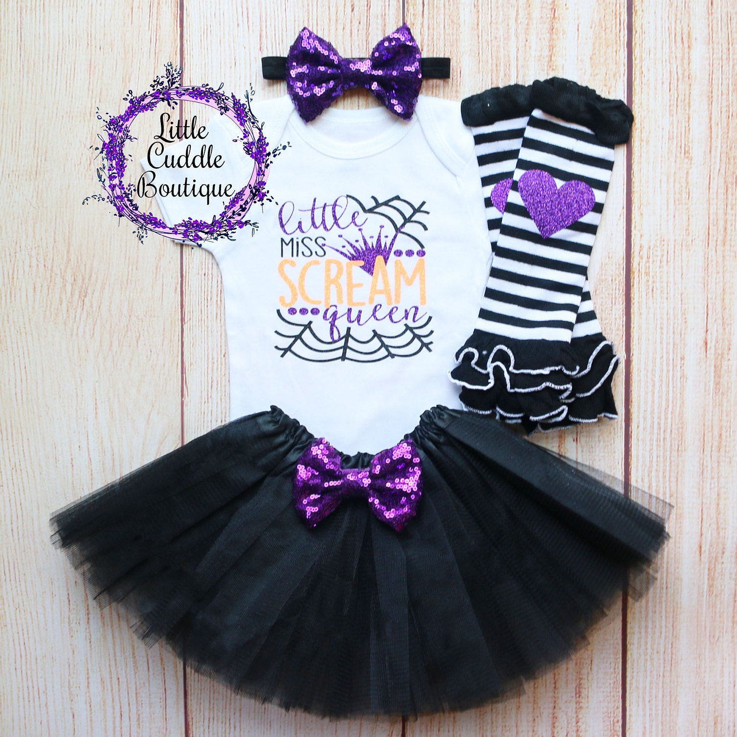 Little Miss Scream Queen Baby Outfit Holiday Baby Outfit | Etsy