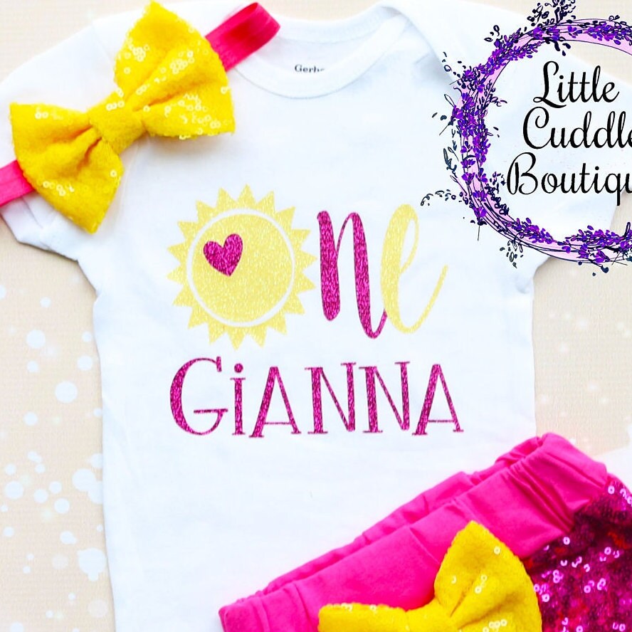 Personalized Sunshine Birthday Shorts Outfit, Sunshine Outfit, You Are ...