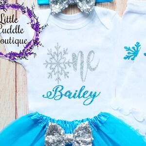 Personalized Winter Wonderland Birthday Tutu Outfit, Christmas Birthday ...