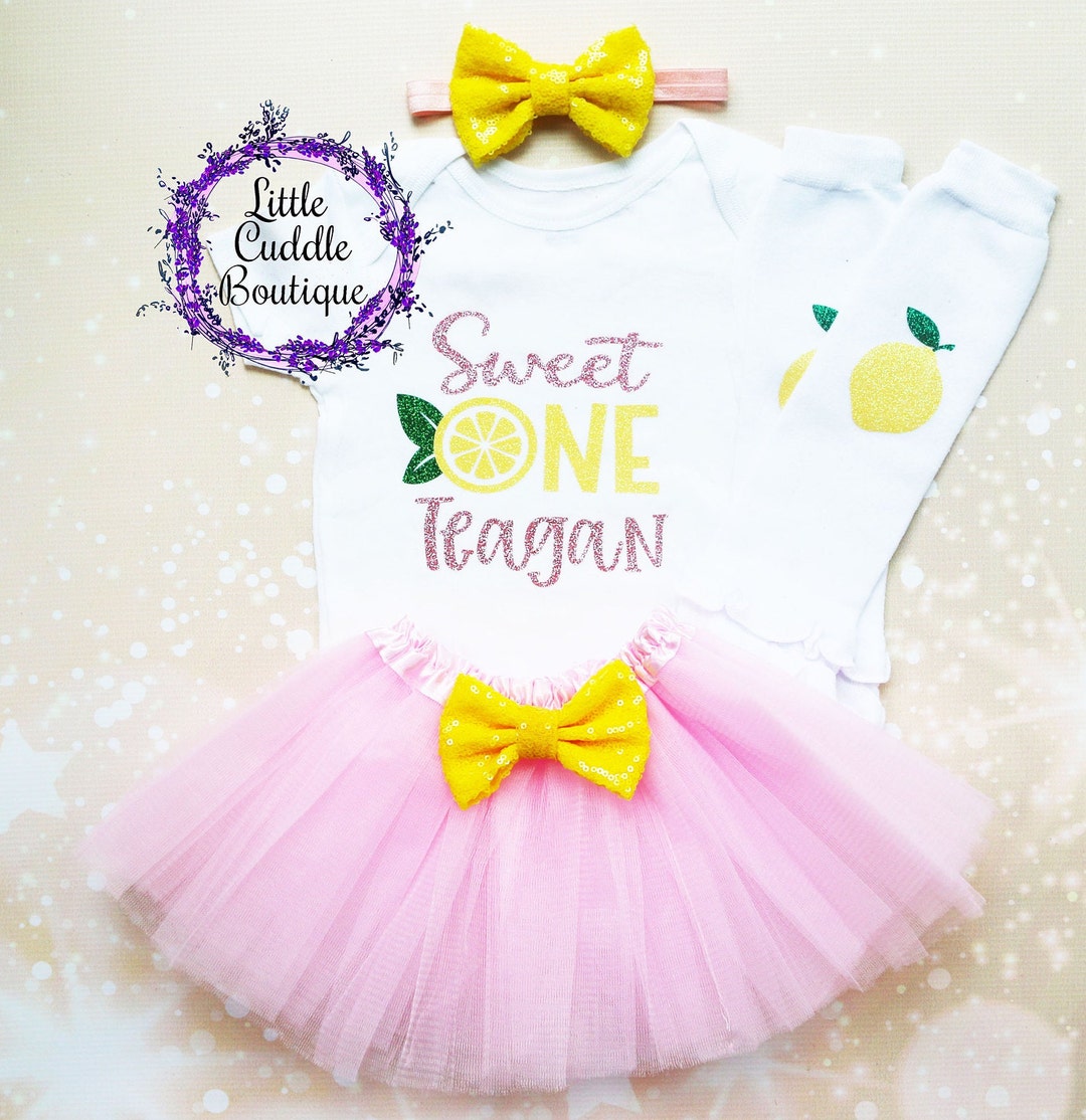 Personalized Pink Lemonade First Birthday Tutu Outfit, Lemon Birthday ...