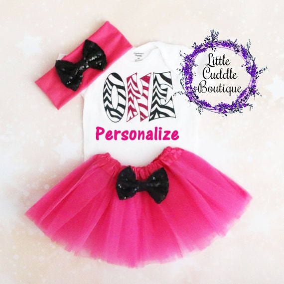 Personalized Zebra Birthday Tutu Outfit Jungle Birthday | Etsy