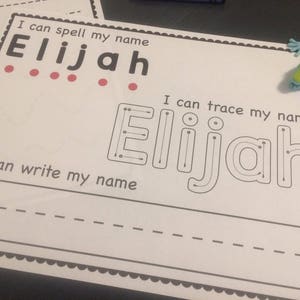 DANIEL Instant Download-daniel Preschool Name Recognition and Writing ...
