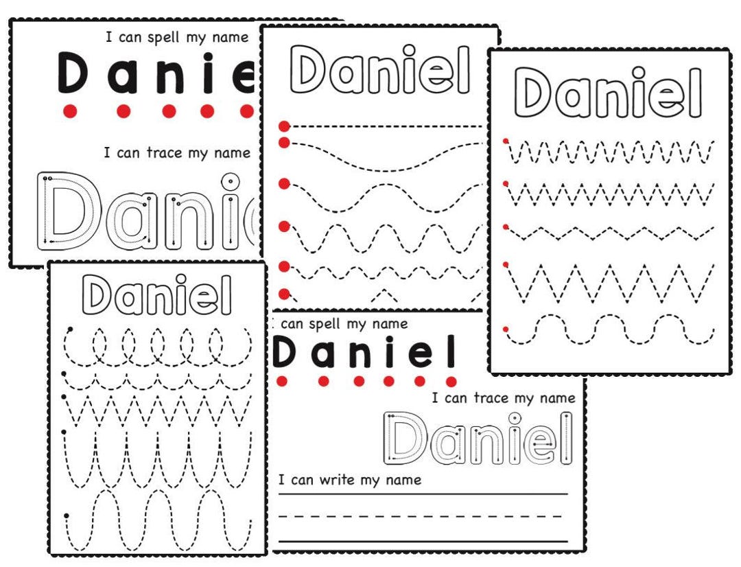 DANIEL Instant Download-daniel Preschool Name Recognition and Writing ...