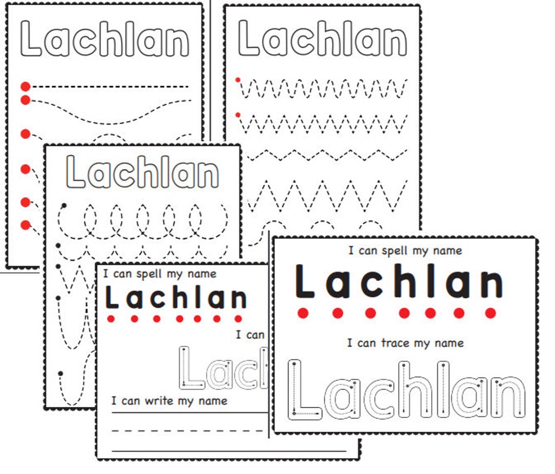 Instant Download-lachlan Preschool Name Recognition and Writing ...