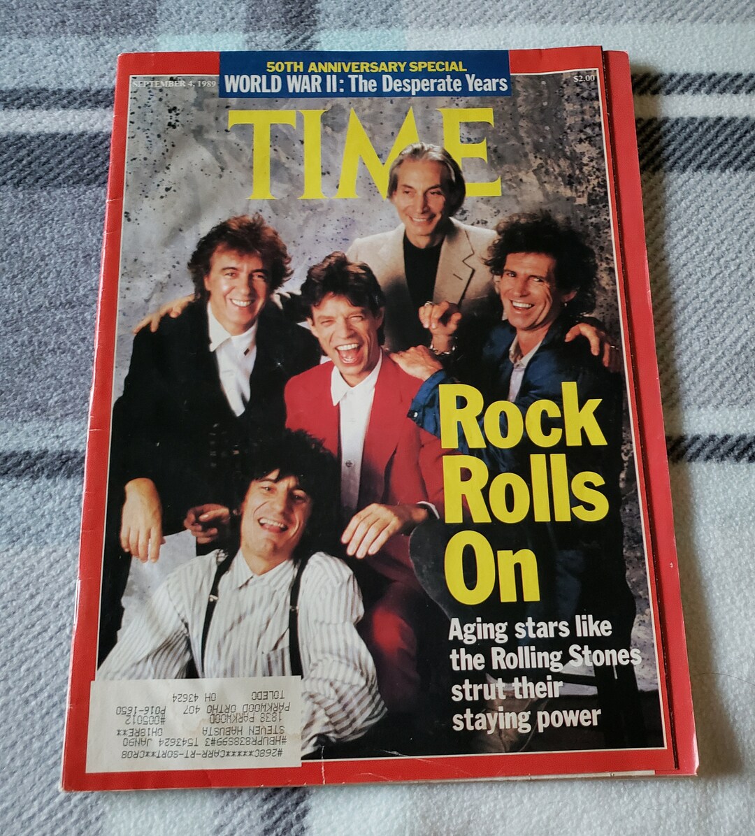 Vintage Time Magazine 1989 - Rolling Stones Cover - Etsy