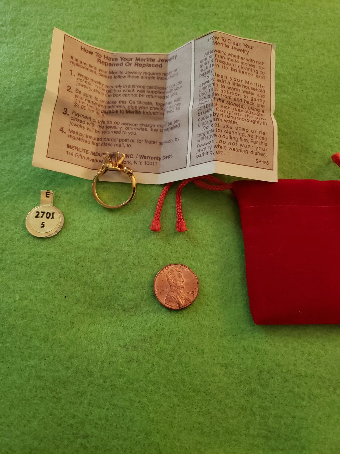 Vintage Merlite Engagement Ring - Etsy