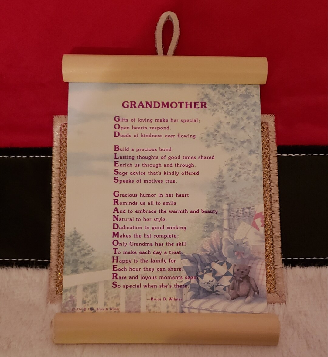 Vintage God Bless Grandmothers Poem Placard - Etsy