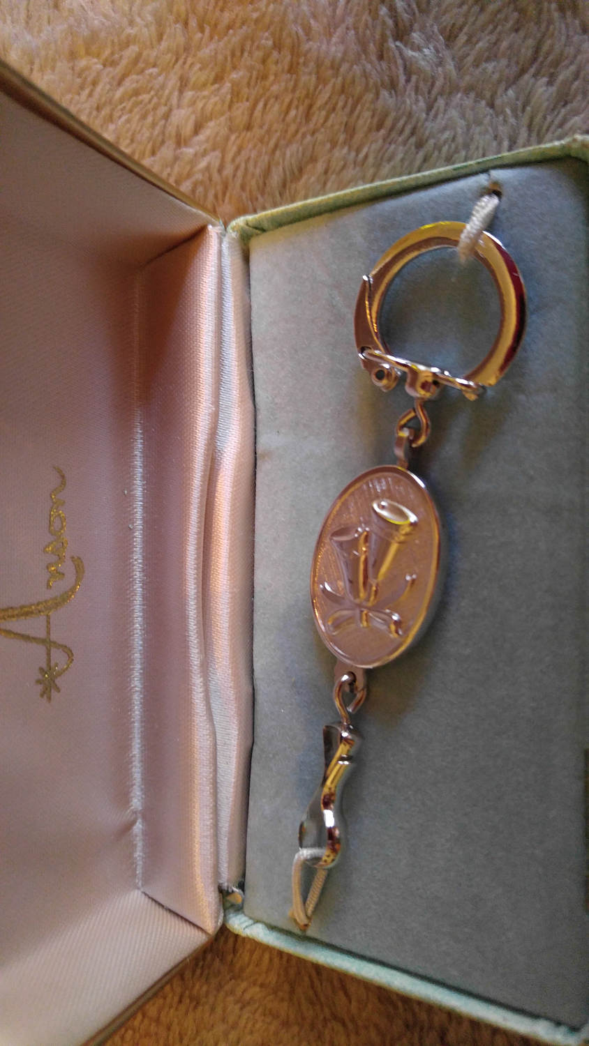 Vintage Anson Silvertone Wedding Key Chain - Etsy